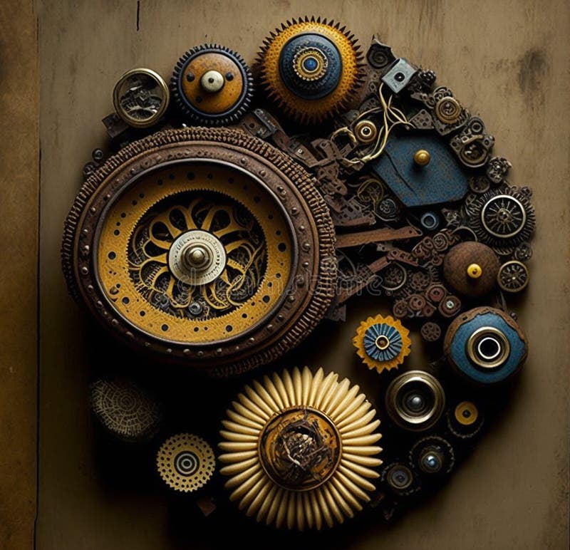 A Curated Circle Collection of Objects, Created by Generative Ai Stock ...