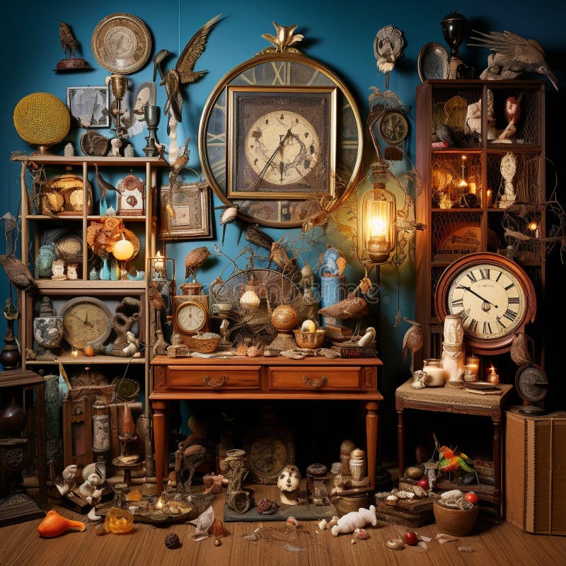 Curated Classics: Unveiling the Eclectic World of Antiques Stock Image ...