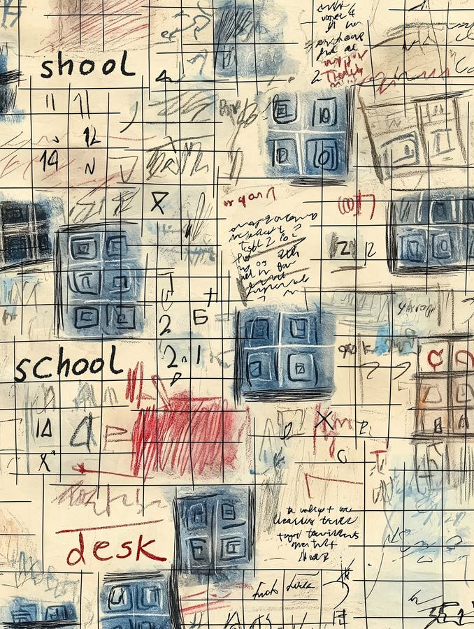 Collection of Abstract Puzzle and Grid-based Game Illustrations Stock ...