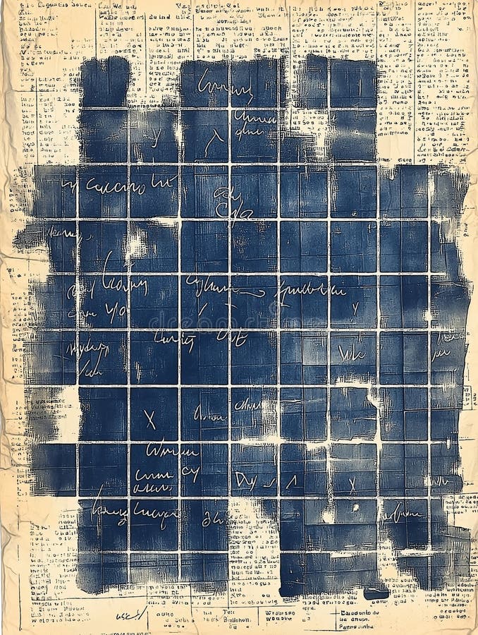 Collection of Abstract Puzzle and Grid-based Game Illustrations Stock ...