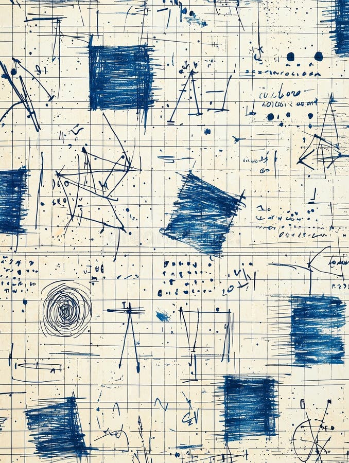 Collection of Abstract Puzzle and Grid-based Game Illustrations Stock ...