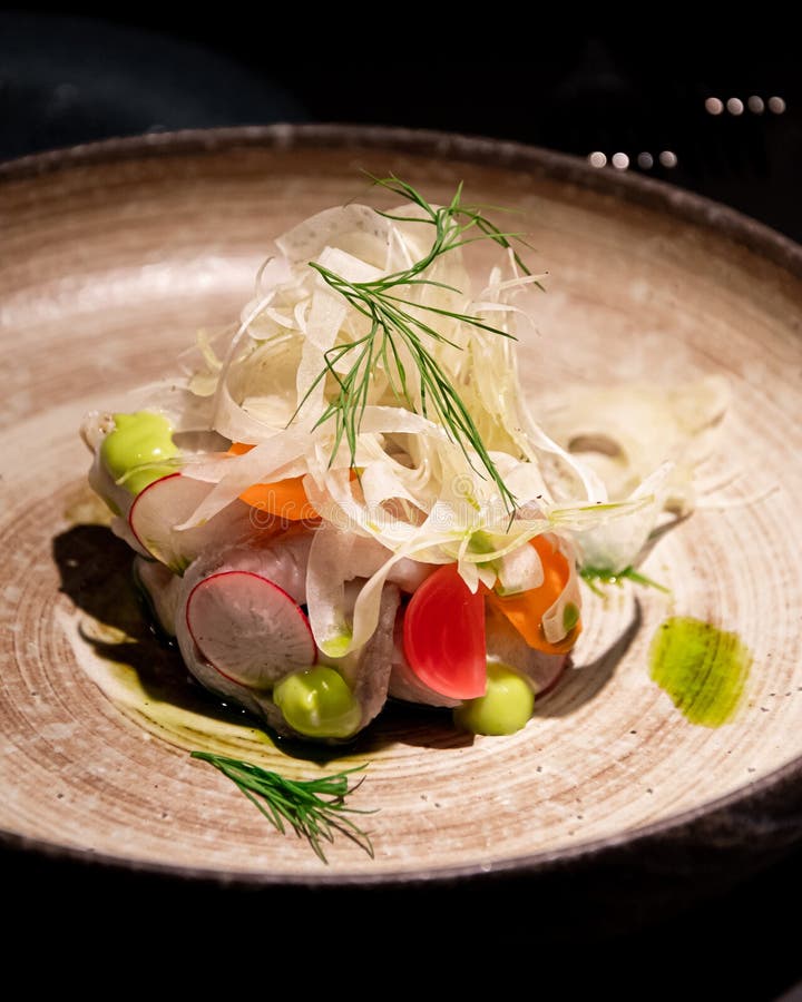 Curated and Colorful Salad Presented Elegantly Stock Image - Image of ...