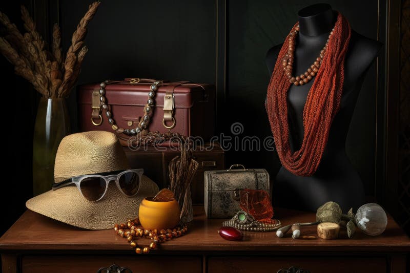 A Curated Mix of Accessories Shown on a Mannequin, with Different ...
