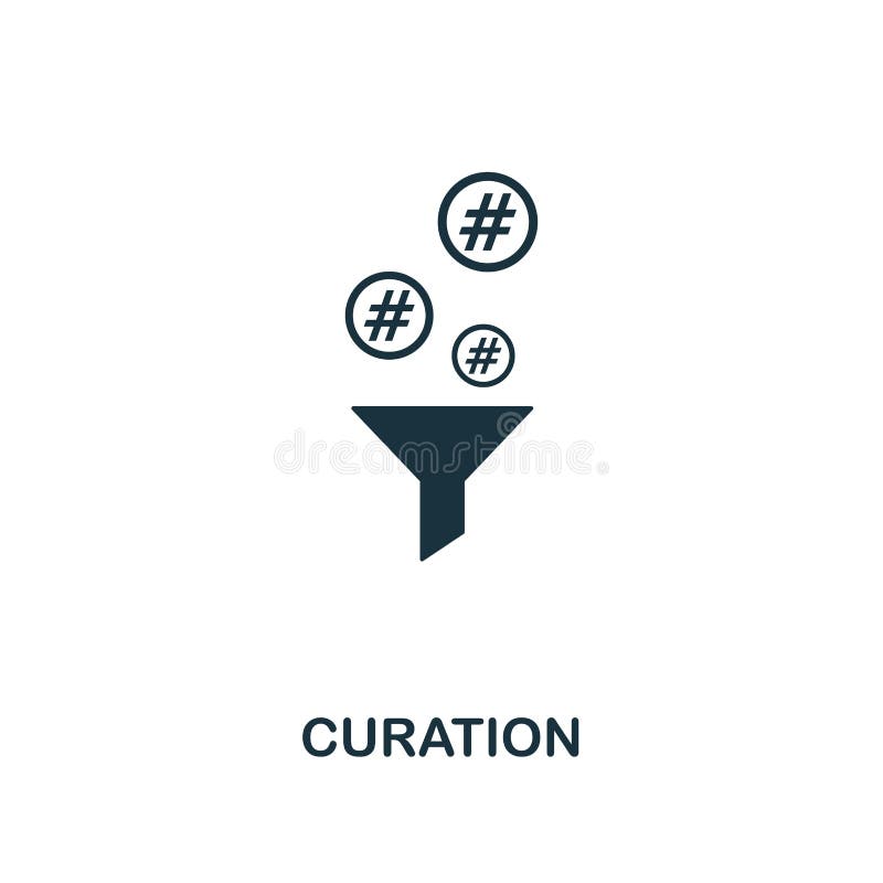 Curation Icon. Creative Element Design from Content Icons Collection ...