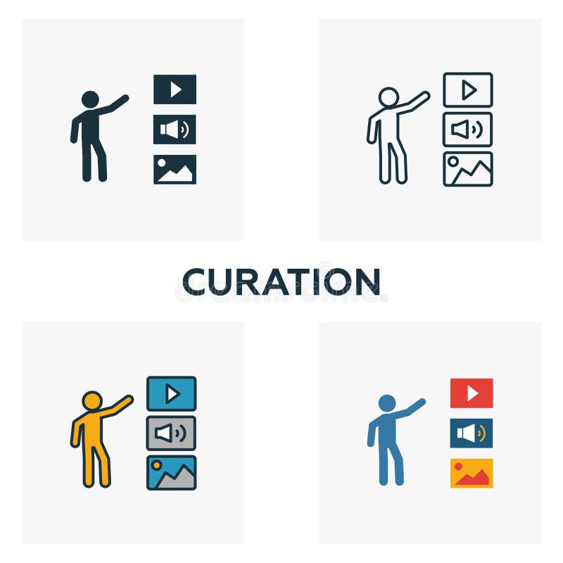 Curation Icon. Creative Element Design from Content Icons Collection ...
