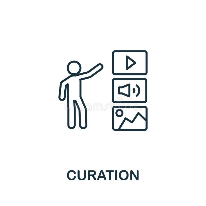 Curation Icon. Creative Element Design from Content Icons Collection ...