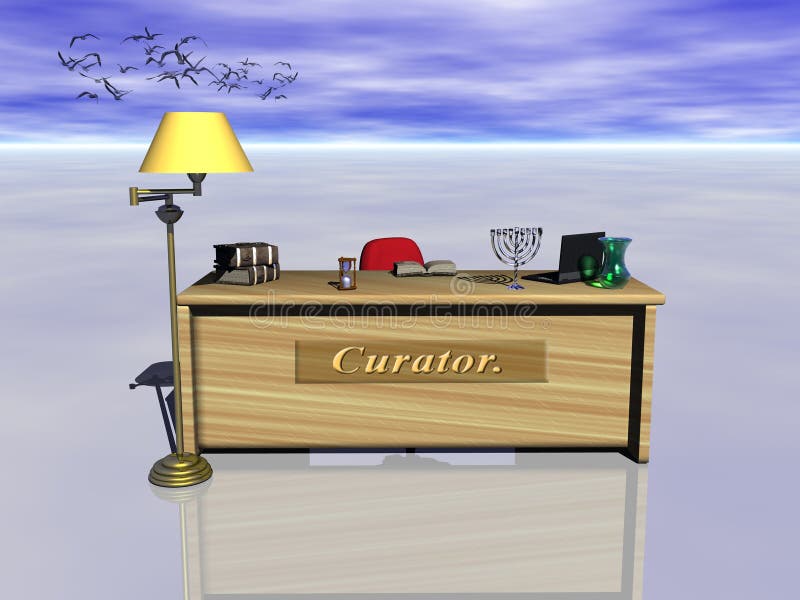 Curator desk. stock illustration. Illustration of office - 182624