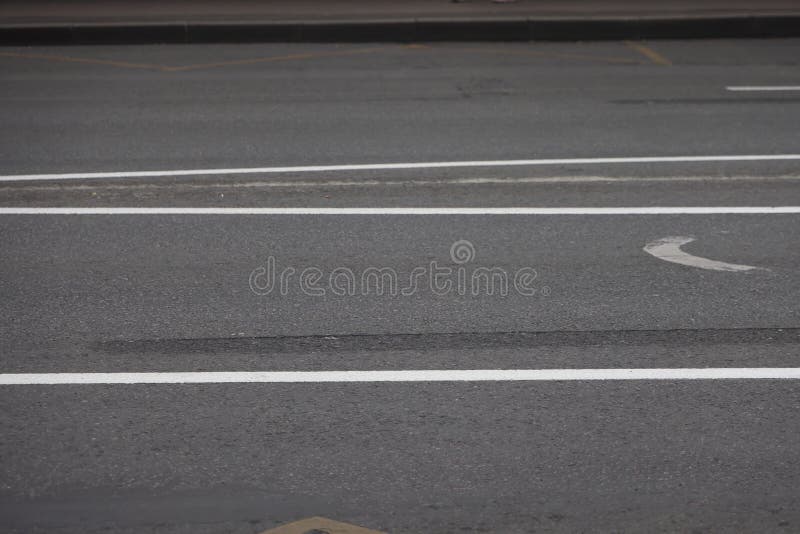 Curb Along the Highway, Asphalt and Lawn Along the Road, Minimalism 4 ...