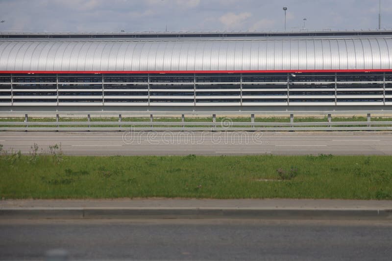 Curb Along the Highway, Asphalt and Lawn Along the Road, Minimalism 4 ...