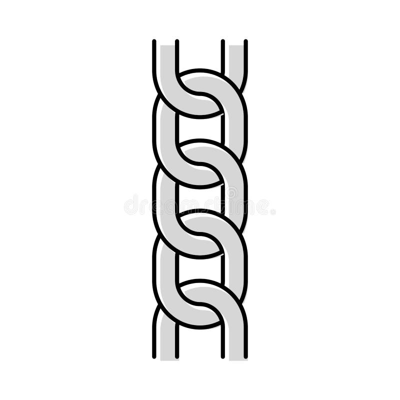 Curb Chain Color Icon Vector Illustration Stock Vector - Illustration ...