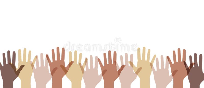 Curb of Multi Colourful Hands Banner Stock Vector - Illustration of ...