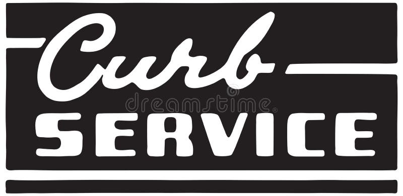 Curb Service 2 stock illustration. Illustration of 1940s - 141932472