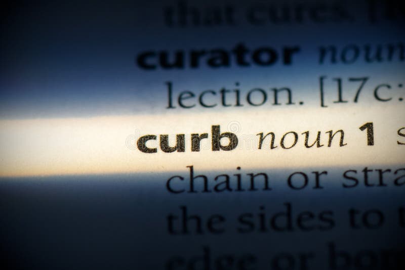 Curb stock image. Image of curb, etymology, book, concept - 161578511