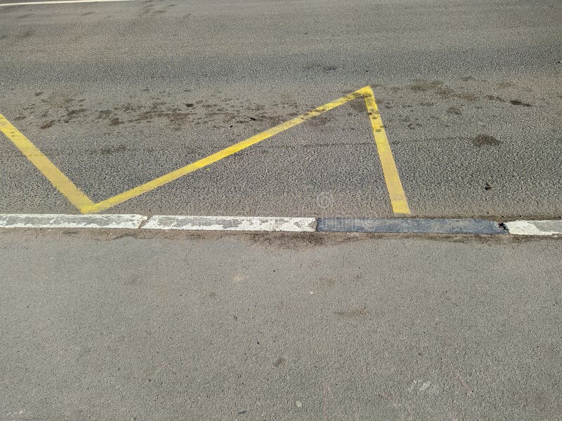 Curbs Enclosing the Bus Stop Top View Stock Image - Image of stop ...