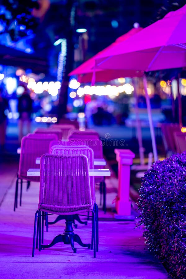 Curbside Restaurant Seating Miami Beach Ocean Drive Editorial Photo ...