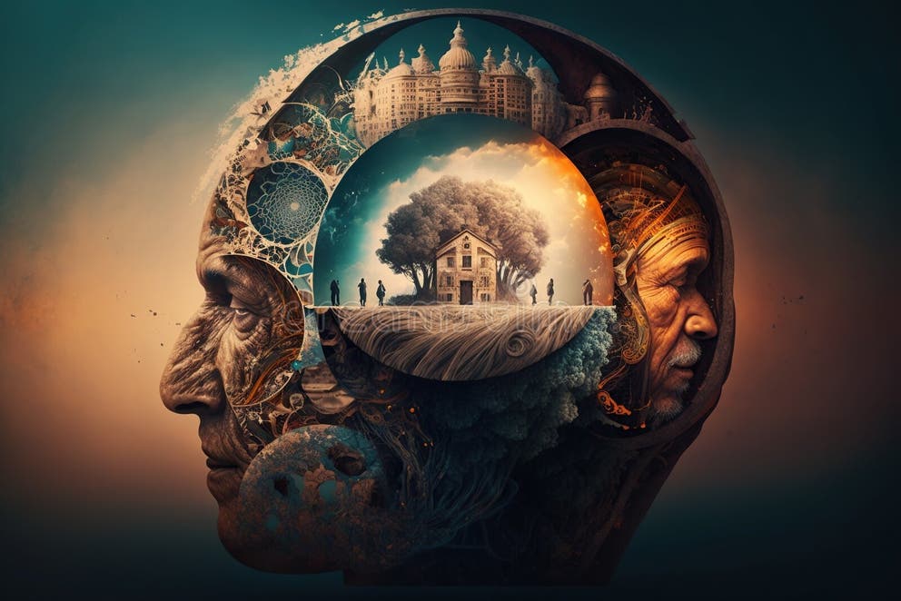 Curcle of Life with Psychological Problems, Created with Generative AI ...