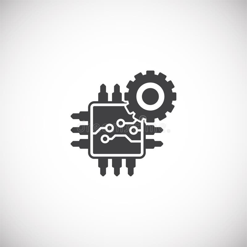 Curcuit Related Icon on Background for Graphic and Web Design. Creative ...