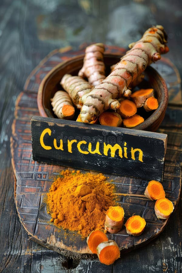 Curcumin Turmeric Root on the Table on the Table. Selective Focus Stock ...