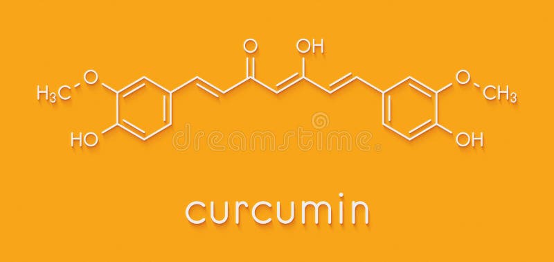 Curcumin Turmeric Spice Molecule. Skeletal Formula. Stock Illustration ...