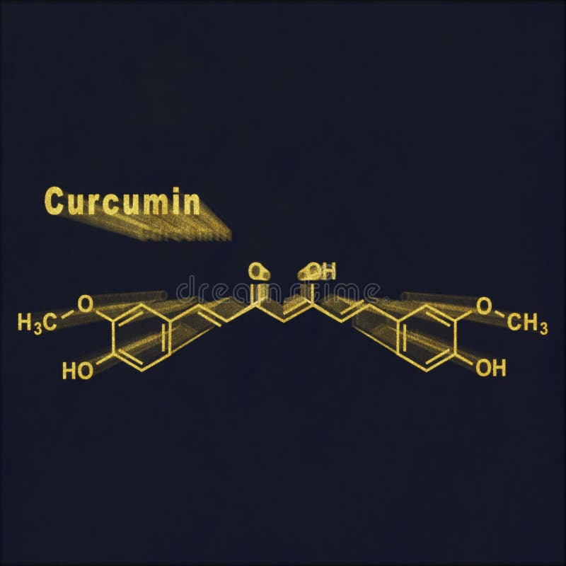Curcumin Turmeric Spice Molecule. Skeletal Formula. Stock Illustration ...