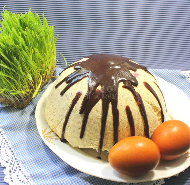 Traditional Easter dessert stock image. Image of curd - 50046999