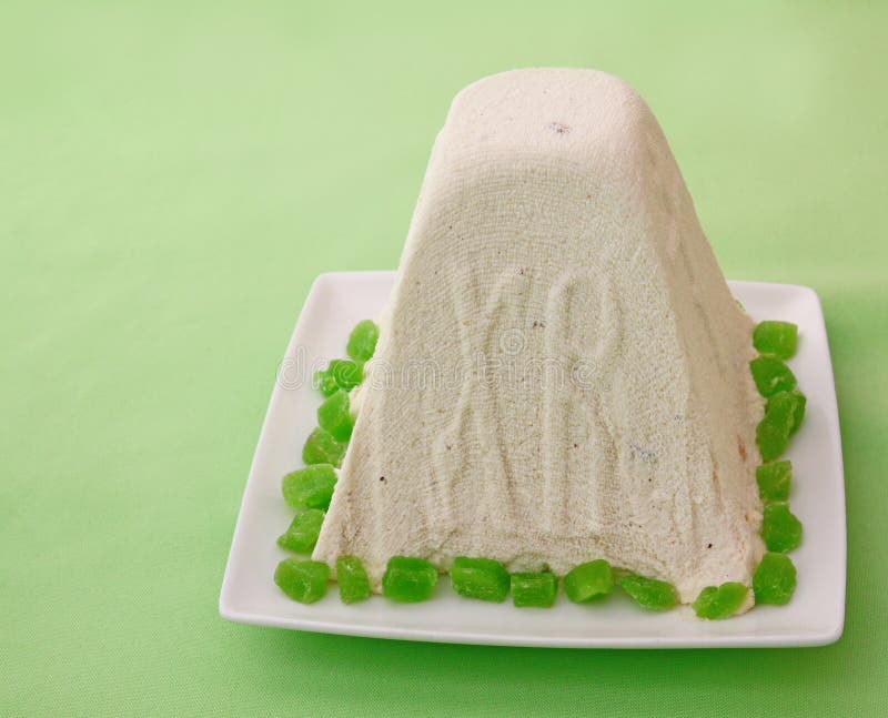Pasha(paskha,pashka ) Quark Dessert for Easter Stock Photo - Image of ...