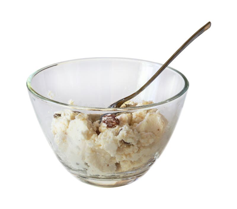 Curd with a raisin stock image. Image of snack, organic - 18449763