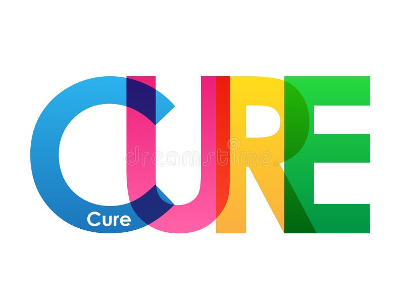 CURE Overlapping Letters Banner Stock Vector - Illustration of healthy ...