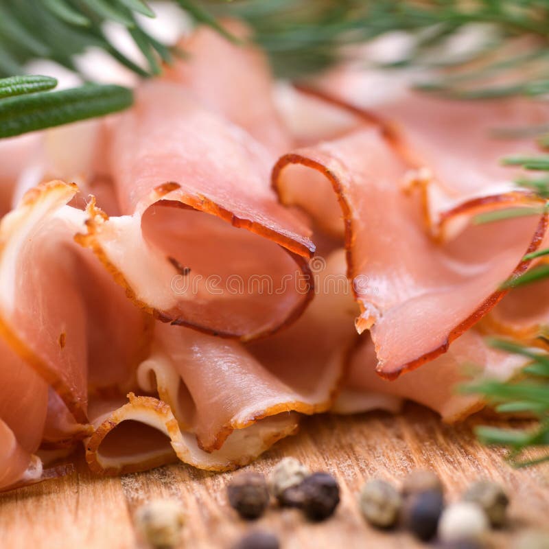 Cured ham stock image. Image of meat, buffet, tree, smoke - 27336519