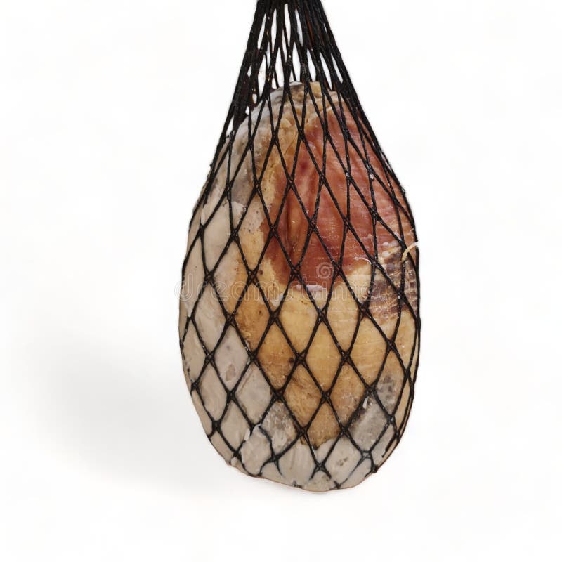 Cured Ham Flake Mesh Sausage- Stock Photo - Image of appetizer, food ...