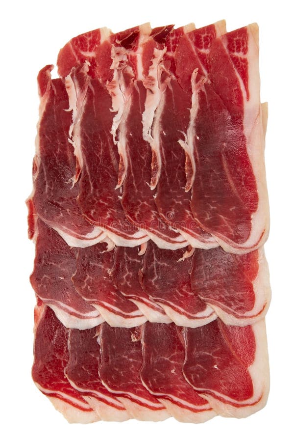Cured meat ham jamon slice stock photo. Image of curl - 272405246