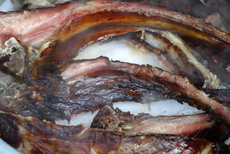 Cured pork ribs stock image. Image of animal, cooking - 37417963