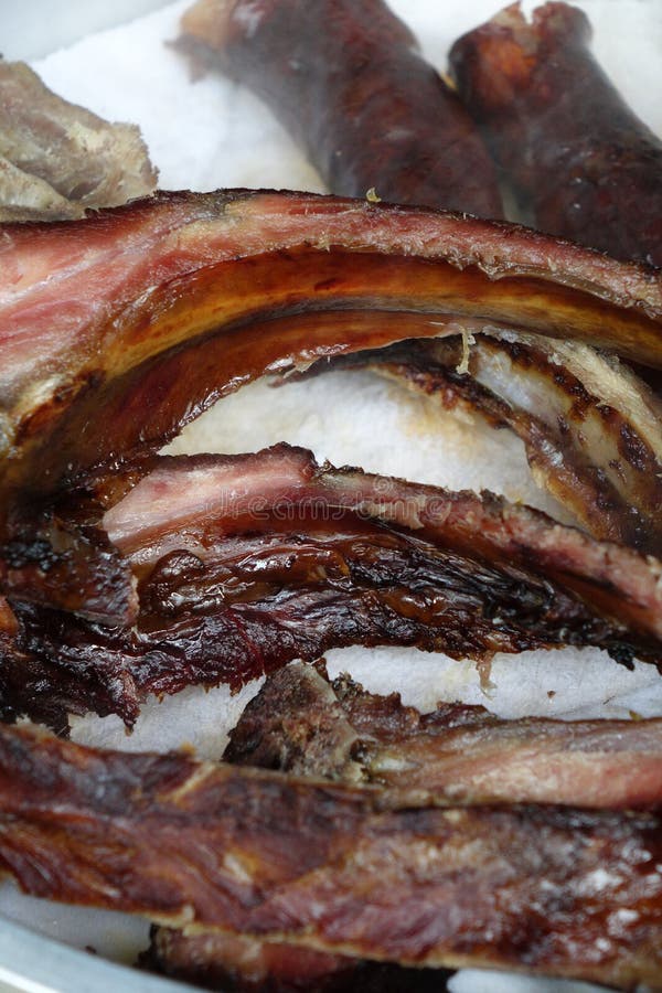 Cured pork ribs stock image. Image of cook, cutting, cure - 37418067