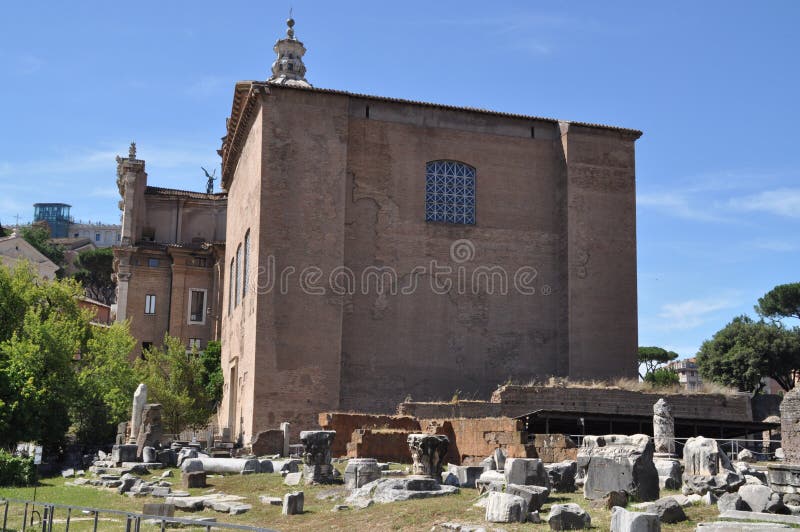 The Curia Julia on the Roman Forum in Rome, Italy Stock Photo - Image ...