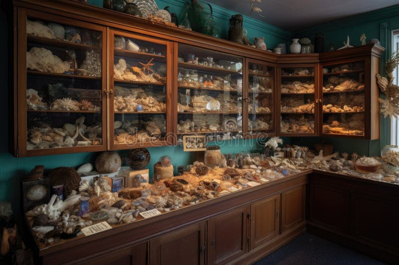 Curio Shop with Display of Beachcombing Treasures and Other Curiosities ...