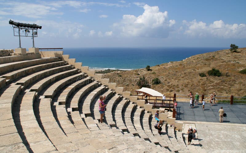Curium Greco - Roman Amphitheatre in Limassol, Cyprus Stock Photo ...
