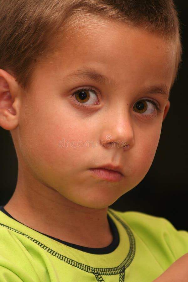 Curios child stock photo. Image of eyes, green, facial - 342850