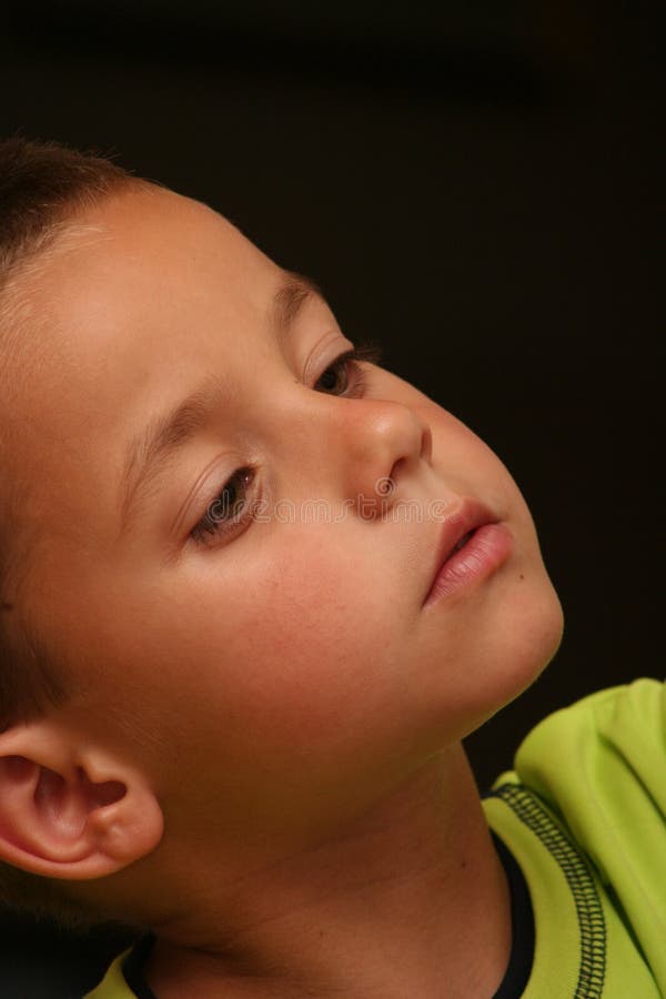 Curios kid stock image. Image of facial, green, blue, shirt - 342851