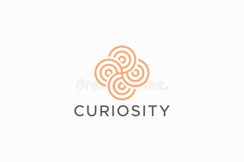 Abstract Geometric Line Circle Logo for Curiosity Infinite Icon Symbol ...