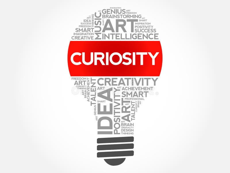 Curiosity word cloud stock vector. Illustration of innovation - 189940017