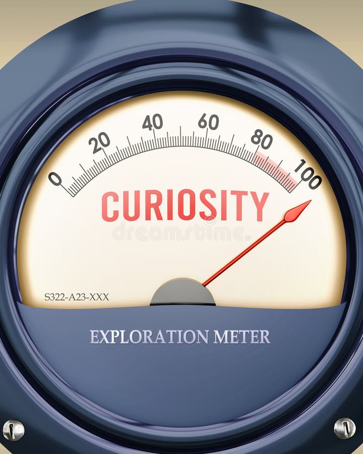 Curiosity and Exploration Meter that is Hitting a Full Scale, Showing a Very High Level of ...
