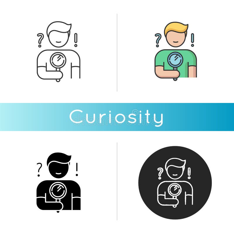 Curiosity icon stock vector. Illustration of design - 189949229