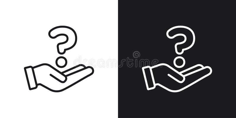 Curiosity Icon Set. Curious Question Doubt Vector Symbol in Black ...