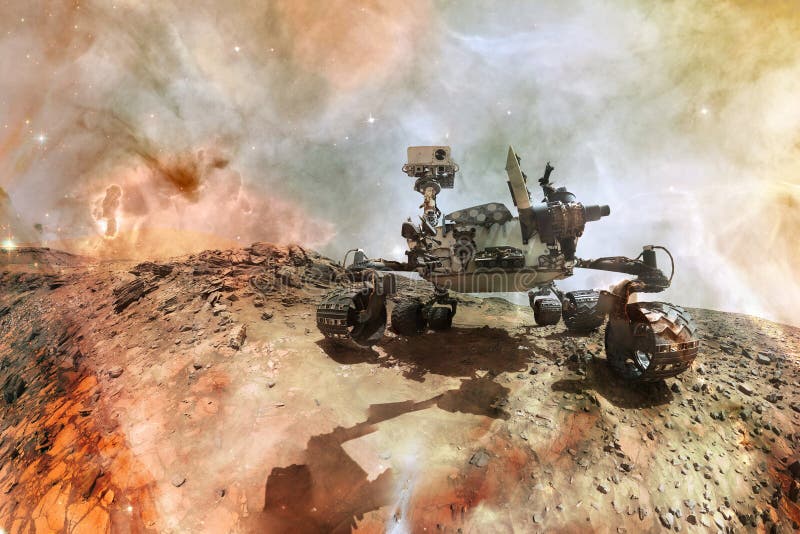 Curiosity Mars Rover Colored Cartoon Illustration Stock Vector ...