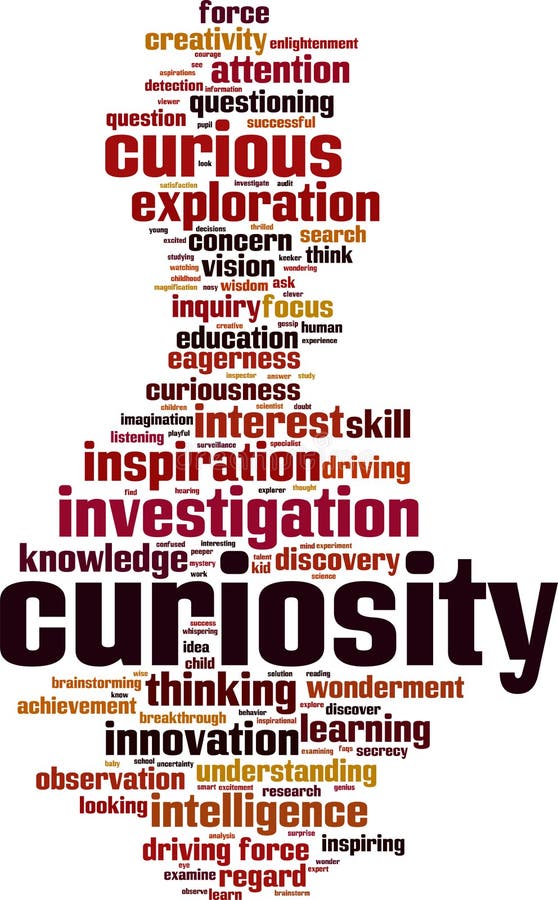 Curiosity word cloud stock vector. Illustration of force - 162505537