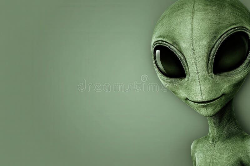 A Curious Alien Creature Design Against a Clean, Solid Background Stock ...