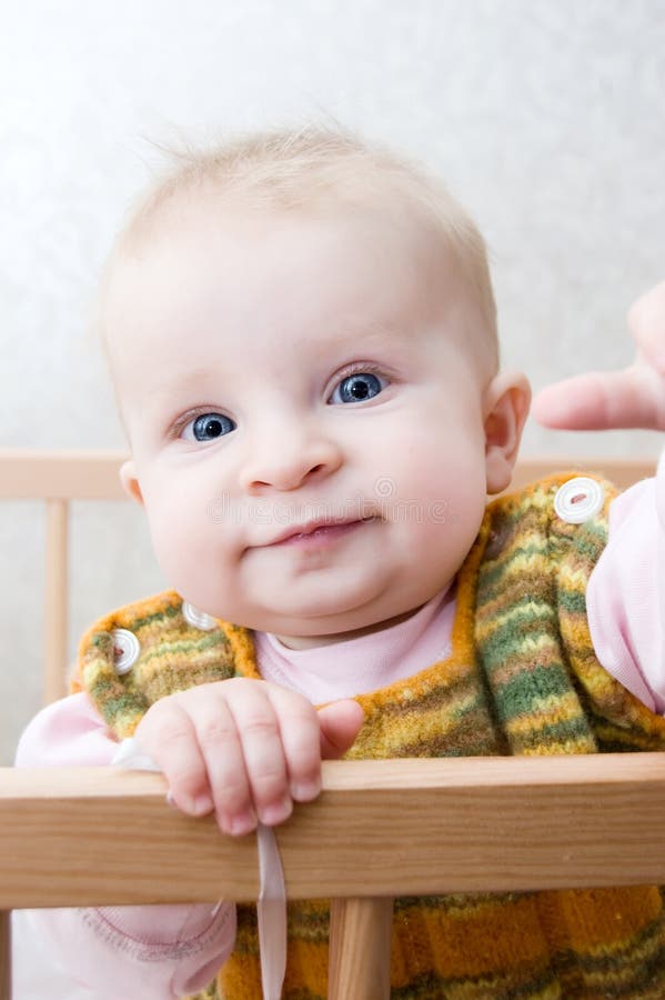 Curious baby stock photo. Image of girl, cheery, delightful - 16761144