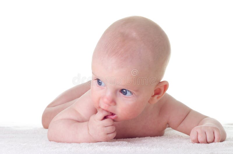 Curious baby stock image. Image of emotion, activity - 26623911