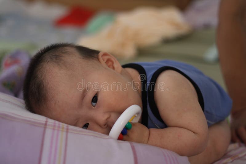 A curious baby stock image. Image of person, close, innocent - 7965587
