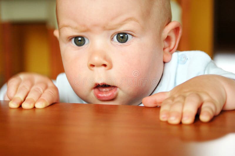 Curious baby boy stock photo. Image of hands, happiness - 5924612